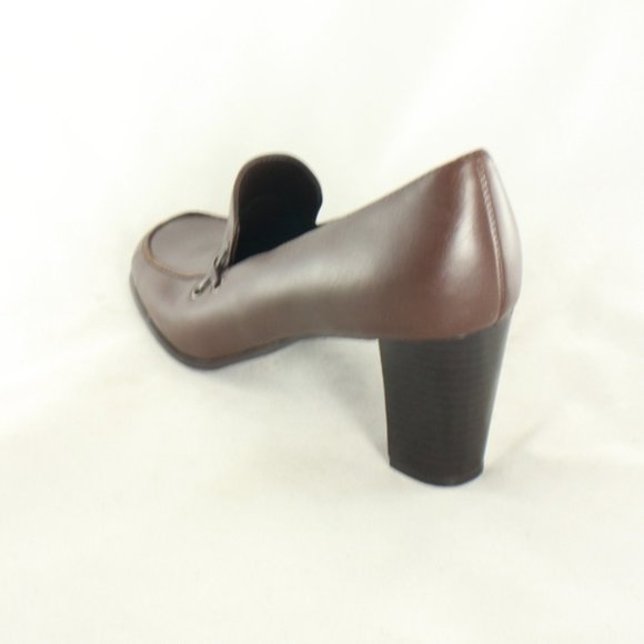 Studio Works | Shoes | Studio Works Valerie Leather Block Heels New ...